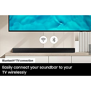 SAMSUNG HW-B450 2.1ch Soundbar w/Dolby Audio, Subwoofer Included, Bass Boosted, Wireless Bluetooth TV Connection, Adaptive Sound Lite, Game Mode, 2022
