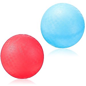 Civaner 2 Pack of 5 Inch PVC Made Dodgeball Balls, Red Blue, Suitable for Kids Outdoor Play, Exercise, Yoga