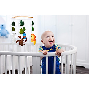 Jungle Animals Crib Mobile and Nursery Decor Set