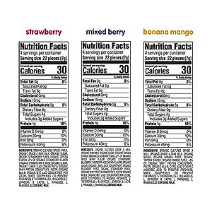 Happy Baby Organics Yogis Freeze-Dried Yogurt & Fruit Snacks, Variety Pack, 1 Ounce (Pack of 6)