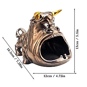 AETVRNI Desktop Waste Container, Mini Trash can, Glass Material Easy to Clean, for The Indoor and Outdoor Area, The Best Companion for Terrace, Office and Home Workplace,Blue