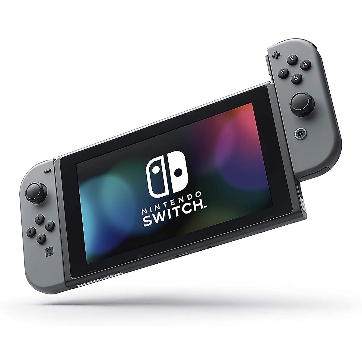 Newest Nintendo Switch Bundle: Gray Joy Con - HAC-001(-01), Super Mario 3D World + Bowser's Fury Game, and Micro SD 128GB