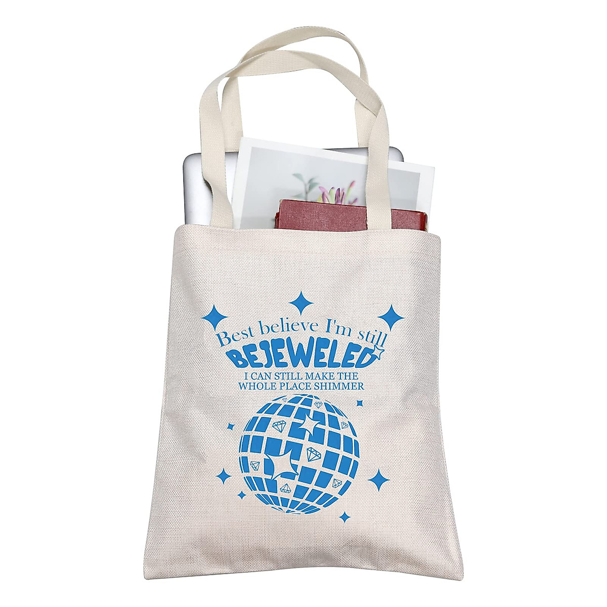 TOBGBE Album Inspired Gifts The Whole Place Shimmer Song Lyrics Bag Singer's Merchandise Music Lover Gift (Place Shimmer Tote)