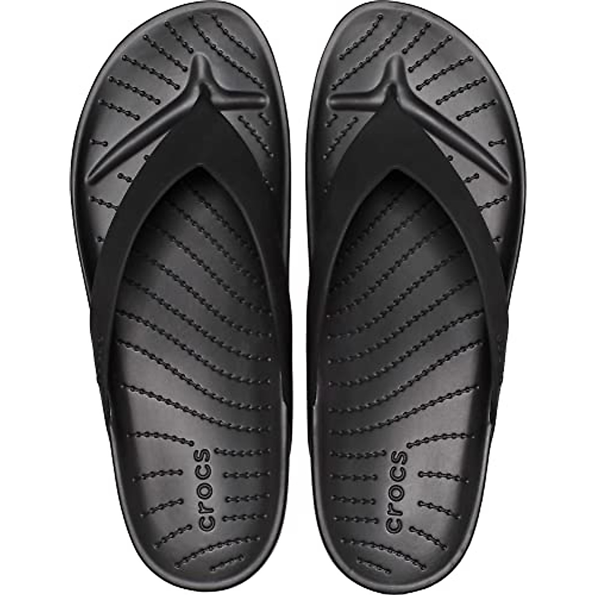 Crocs Women's Splash Flip Flops, Black, 7