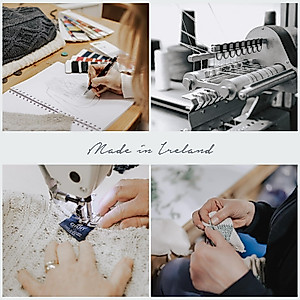 Aran Woollen Mills 100% Irish Merino Wool Ladies Aran Knit Poncho, Made in Ireland, Women's Poncho Wrap, One Size Meadow Green