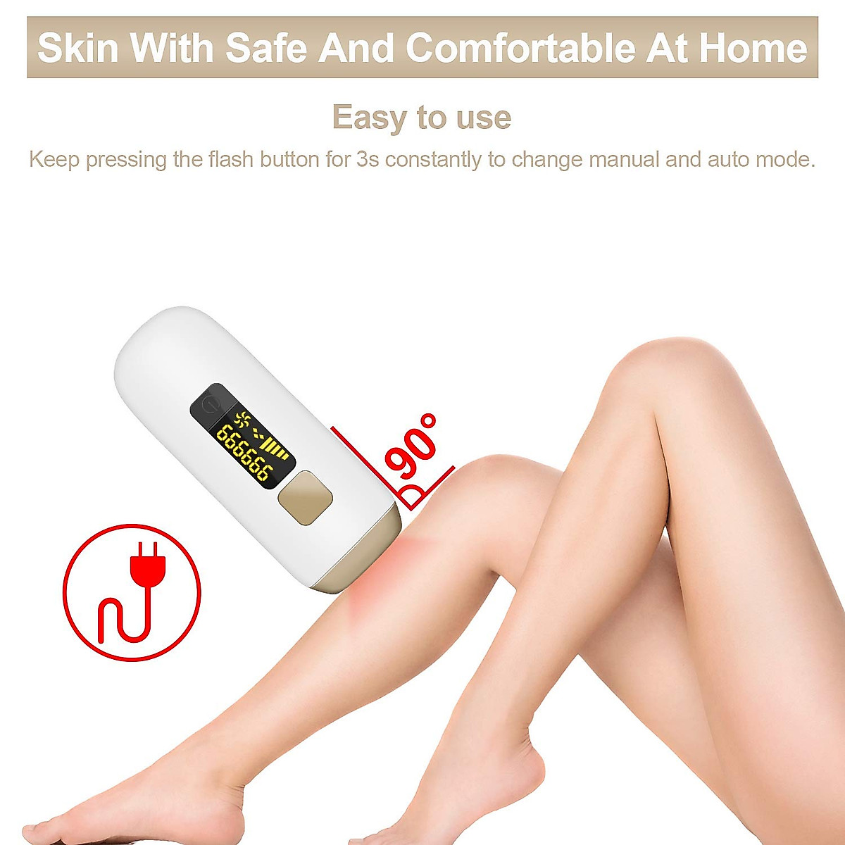 TUMAKOU Painless Permanent Hair Removal Device for Women & Men - 999,999 Flashes (Hair Removal Device)
