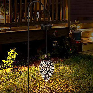 Hanging Solar Lights, Tomshine Solar Lantern LED Moroccan Garden Lights Metal Lamp Waterproof for Outdoor, Patio, Porch Hanging Decor