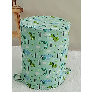 ELIVHINE Easter basket Storage Baskets Waterproof Foldable Organizer Large Storage Bins for Dirty Clothes Home and Office Toy Organizer Laundry Hamper (Forest Dinosaur)