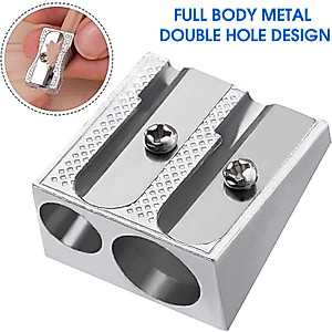 OFiSEXPT 4pcs Colored Pencil Sharpener, Manual Pencil Sharpener Dual Holes, for Kids Adults Students School Class Home Office