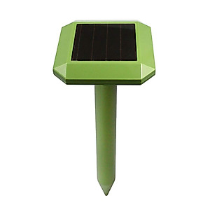 Serenelife Solar Power Mole Repeller - Powered Outdoor Ultrasonic Vibration Repel Unwanted Vole Gopher Groundhog Rodent Pest Control for Garden or Yard Waterproof - Animal Pet & Children Safe PSLCRP6