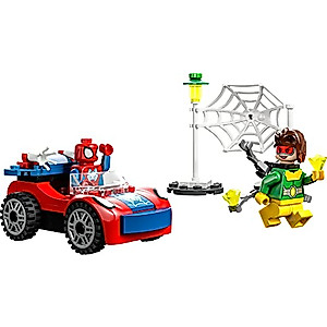 LEGO Marvel Spider-Man's Car and Doc Ock Set 10789, Spidey and His Amazing Friends Buildable Toy for Kids 4 Plus Years Old with Glow in The Dark Pieces