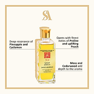 Swiss Arabian Sandalia - Luxury Products from Dubai - Long Lasting Personal Perfume Oil - A Seductive, Exceptionally Made, Signature Fragrance - The Luxurious Scent of Arabia - 3.2 oz