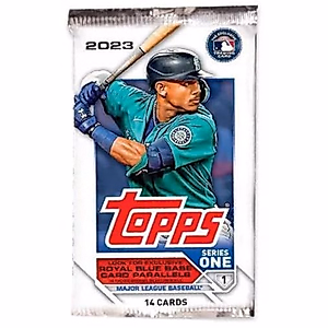 2023 Topps Series 1 Baseball Blaster Box Value Pack - 1 Pack - 14 Trading Cards Inside - Look for Exclusive Commemorative Team Logo Patch Cards