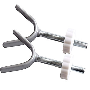 EKDJKK 2Pcs Baby Gate Extra Long Y Spindle M10 (10mm) Stair Banister Adapter Y Threaded Spindle Rods for Pressure Mounted Baby and Pet Safety Gates Baby Tension Gate Extender (White)