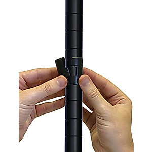 Omega 14" Deep x 24" Wide x 74" High 5 Tier Black Starter Shelving Unit