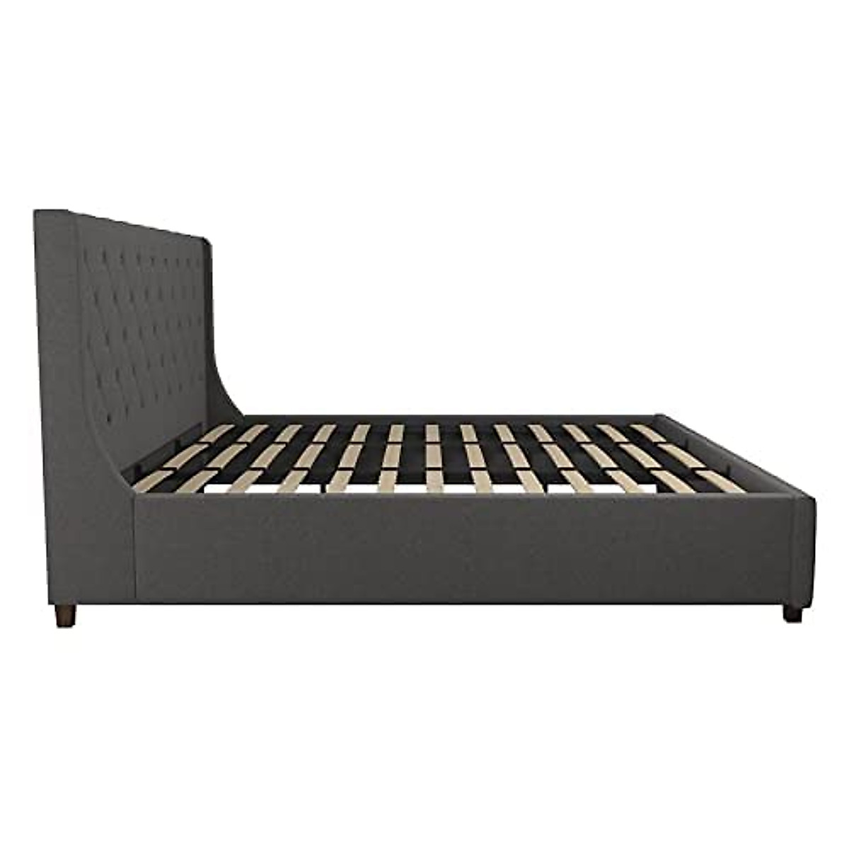 COSMOLiving by COSMOPOLITAN Mercer Upholstered Bed - King - Grey Linen