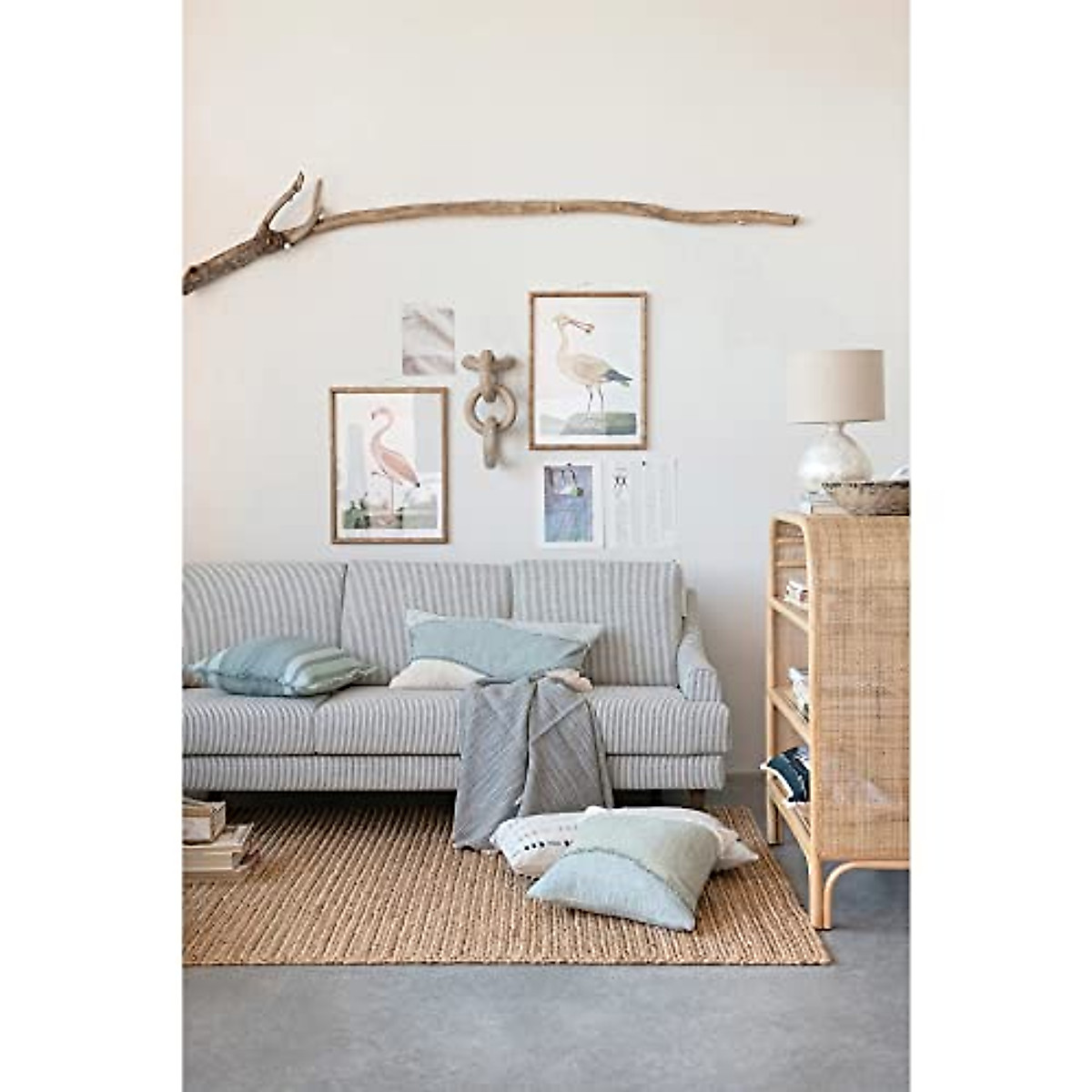 Creative Co-Op Handmade Rattan Curved Top and 3 Shelves Shelf, 35" L x 16" W x 32" H, Natural