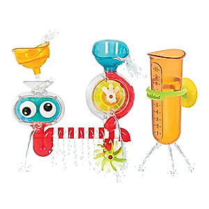 Yookidoo Baby Bath Toy (for Toddlers 1-3) - Spinning Gear and Googly Eyes for Toddler and Baby Bath Time Sensory Development - Attaches to Any Size Tub Wall - 1+ Years