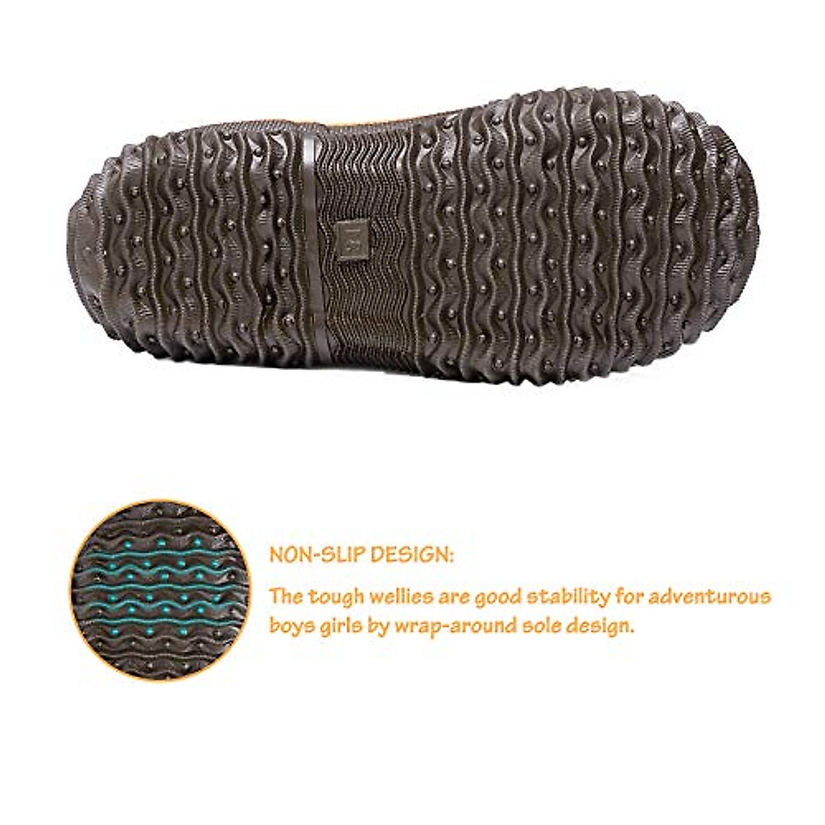 8 Fans Kids Neoprene Boots,Waterproof Neoprene Hunting & Fishing Camo Muck Mud Boots for Toddlers Boys & Girls Size 3