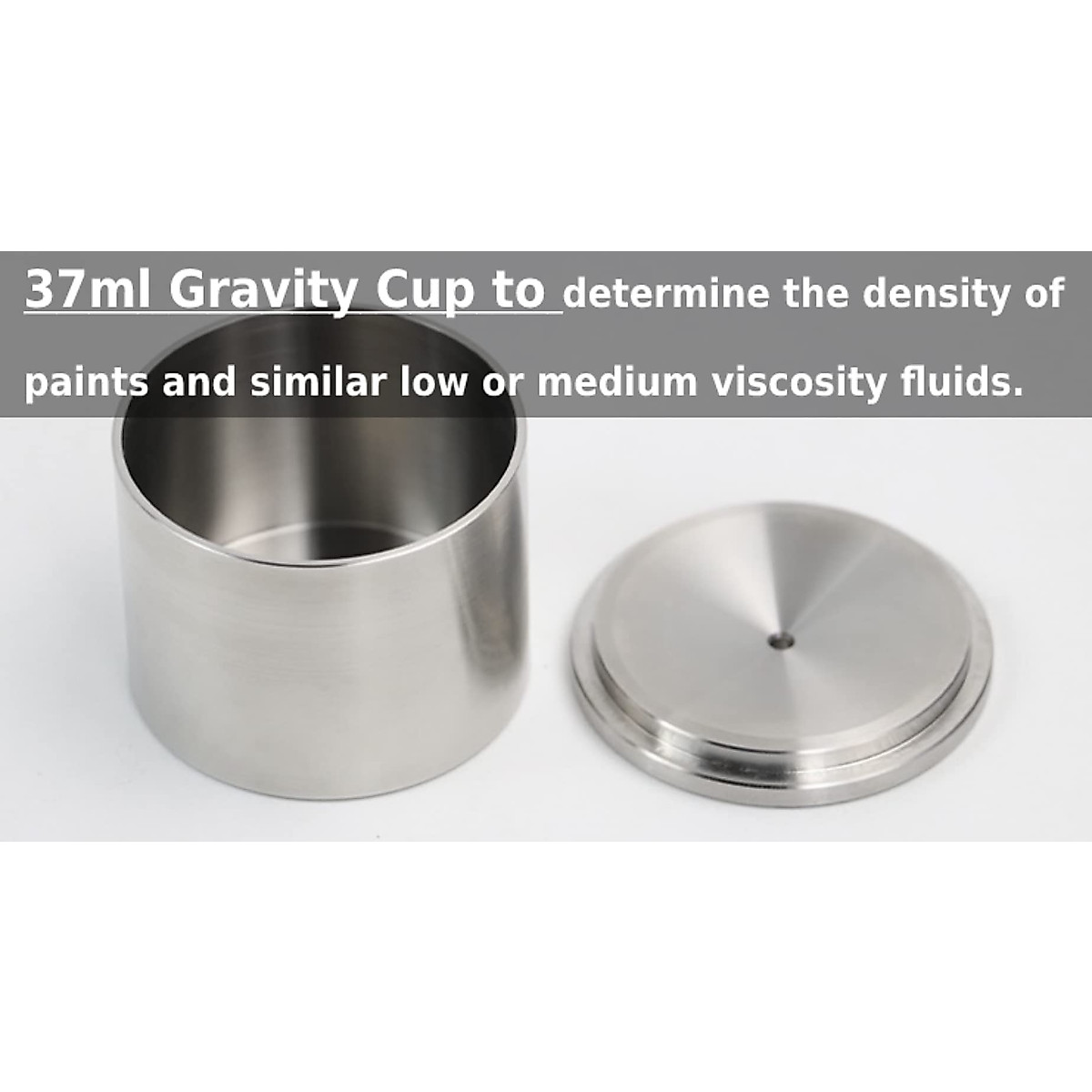 37ml Specific Gravity Cup, Stainless Steel Paint Density Cup, Densimeter Liquid Pycnometer