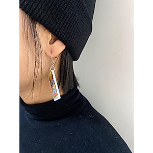 Tarot Card Earrings, Jewelry with Double Side Tarot Patten Pendant Earring for Women Playing Astrology Gifts Charms Decor Nature'S Secret Library Regalo De Joyas Adorno Colgante Carta(The Lovers)