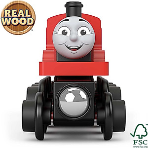 Thomas & Friends Wooden Railway Toy Train James Push-Along Wood Engine & Coal Car for Toddlers & Preschool Kids Ages 2+ Years (Amazon Exclusive)