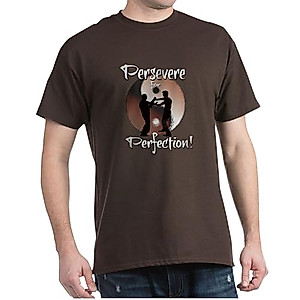CafePress Persevere for Perfection! Dark T Shirt Men's Traditional Fit Dark Casual Tshirt Brown