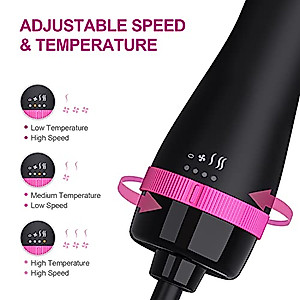 Hair Dryer Brush Blow Dryer Brush in One, Hair Dryer and Styler Volumizer Professional 4 in 1 Hot Air Brush, Negative Ion Anti-Frizz Blowout Hair Dryer Brush for Mothers Day Gifts for Mom