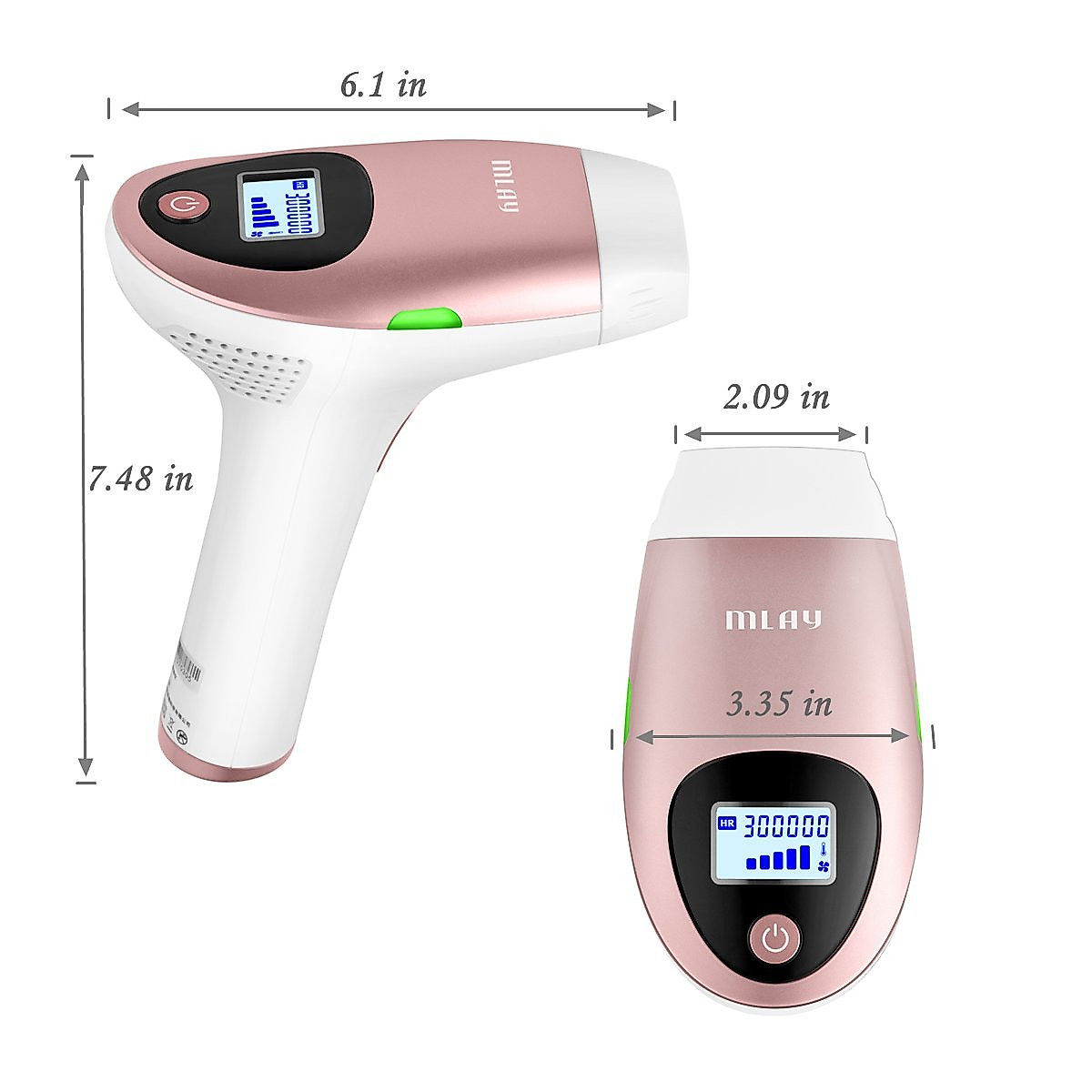 IPL Hair Removal System, Painless Permanent IPL Hair Removal Device for Women & Man, 5 Levels for Different Skin, 300000 Flashes Professional Light Epilator With MLAY T3 (Hair Removal Device)