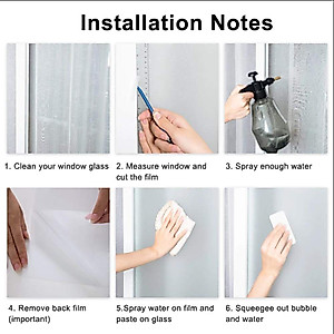 Glue Free Privacy Window Film Scenery Decorative Glass Film Frosted Static Cling Glass Window Sticker for Home Office W16.5 x H24.4(42x62cm)