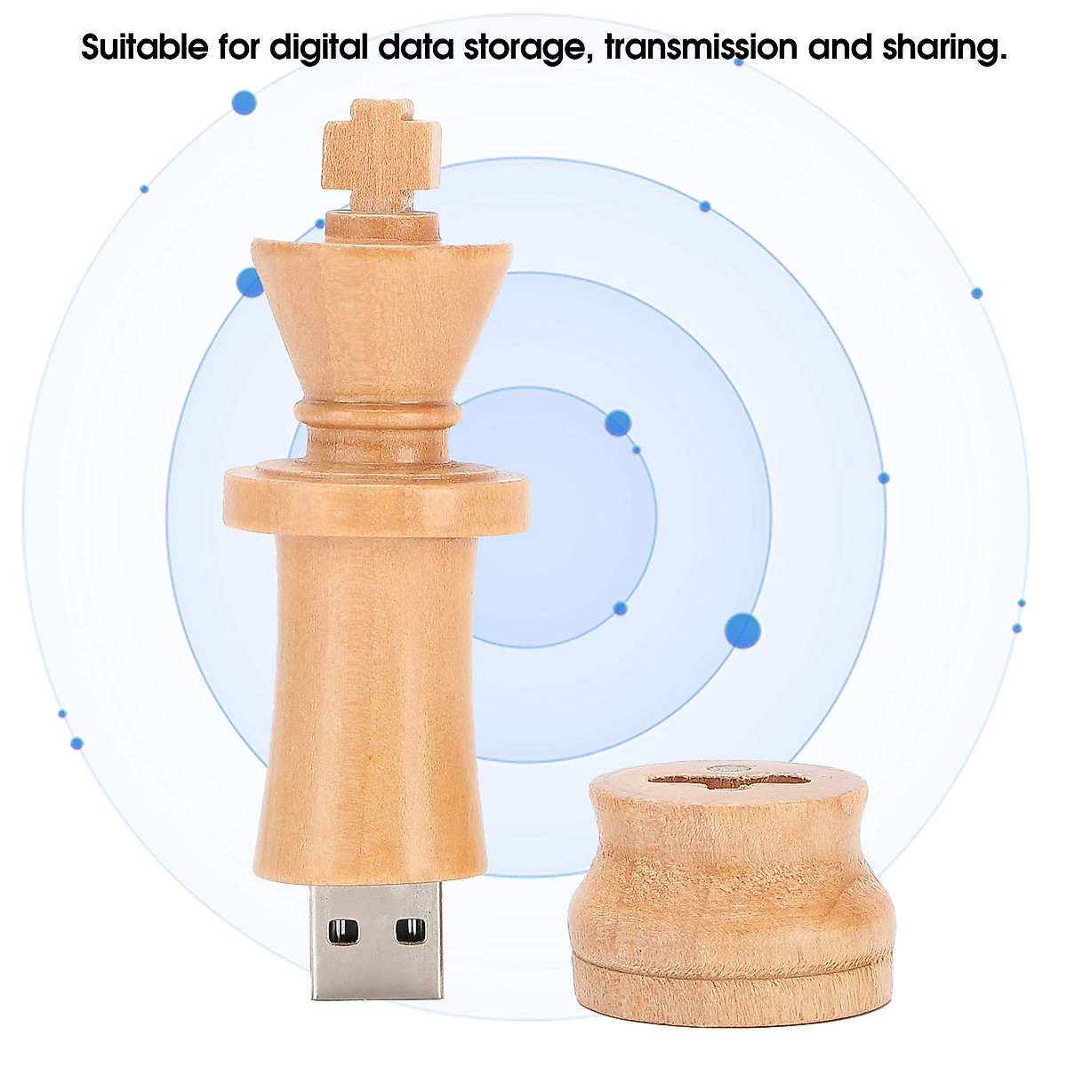 Wooden USB Stick Optional 1Gb 4Gb 16Gb 32Gb, Chess-Format Mahogany Flash Drive Thumb Drive, Maxmium 18MB/S Reading Rate U Disk Memory Stick (32G)