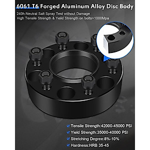 ECCPP 2" inch 6 Lug Hubcentric Wheel Spacers 6x135mm to 6x135mm 87mm CB fits for Ford Expedition for Ford for F-150 for Lincoln Navigator for Lincoln Mark LT with 14x2 Studs-2PCS