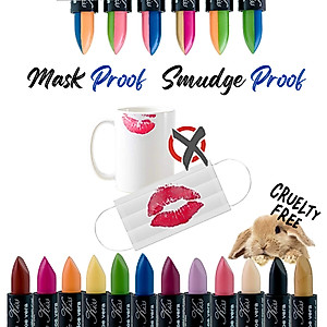 Pack of 6 Magic Kiss Color Changing Matte Lipstick set, Long Lasting Nutritious Lips Moisturizer Magic Temperature Color Change Lip Balm with Aloe Vera PH Lipstick Beauty Cosmetics Makeup MADE IN USA