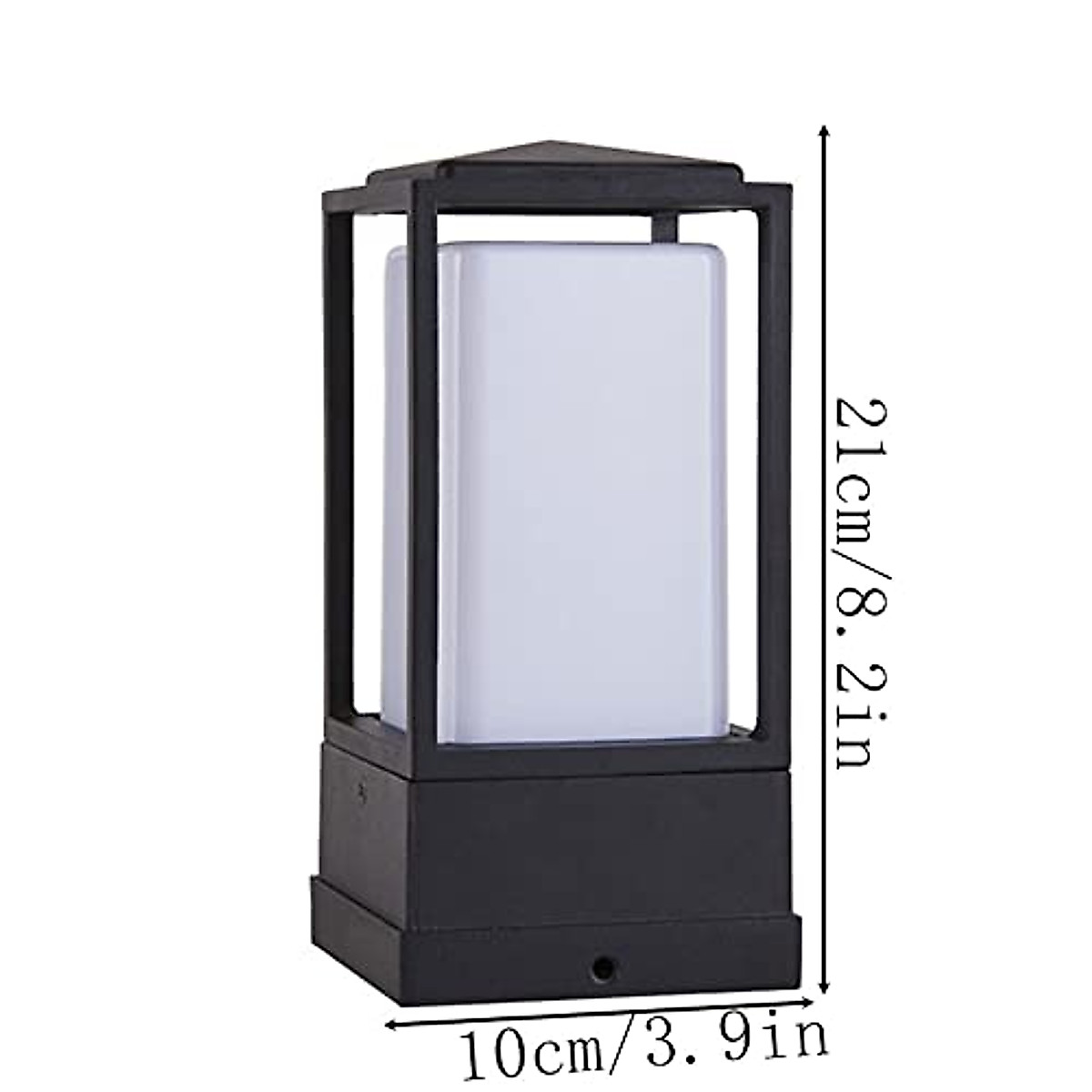 speesy Personality Path Square Stigma Column Post Light Fixture,Aluminum Modern Lawn Pillar Lamp,Outdoor Waterproof Stigma Lamp,Villa Riverside Garden Column Lamp