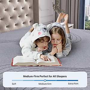 Avenco Twin Mattress, 10 Inch Mattress in a Box Twin Size with Gel Memory Foam & Breathable Cover, Pressure Relieving, Twin Bed Mattress Medium Firm Supportive, CertiPUR-US Certified