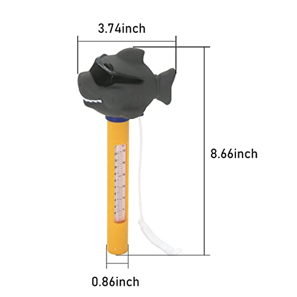 Floating Pool Thermometer, Cartoon Animal Water Temperature Thermometer with Cord for Pools Hot Tub Aquarium Spa Bath