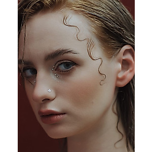 Kridzisw 20g Threadless Push in Nose Rings Stud Piercing Jewelry for Women Stainless Surgical Steel Flat Back Straight Silver Pushin Nostril Nose Lip Labret Ring Bar Pin Bone Piercing Jewelry Men 7mm