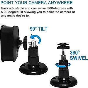 Blink XT / XT2 Camera Mount, 360 Degree Adjustable Indoor/Outdoor Wall Mount Bracket for Blink Home Security System Black 3 Pack