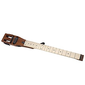 Anygig Electric Guitar Practice Portable Travel 82CM 1.6KG Brown Matte Sapele Mahogany 25.5" Full Scale with Gigbag Right Handed Gift Idea