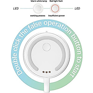 Personal Size Blender, Portable Blender, Battery Powered USB Blender, with Four Blades, Mini Blender Travel Bottle for Juice, Shakes, and Smoothies (White)