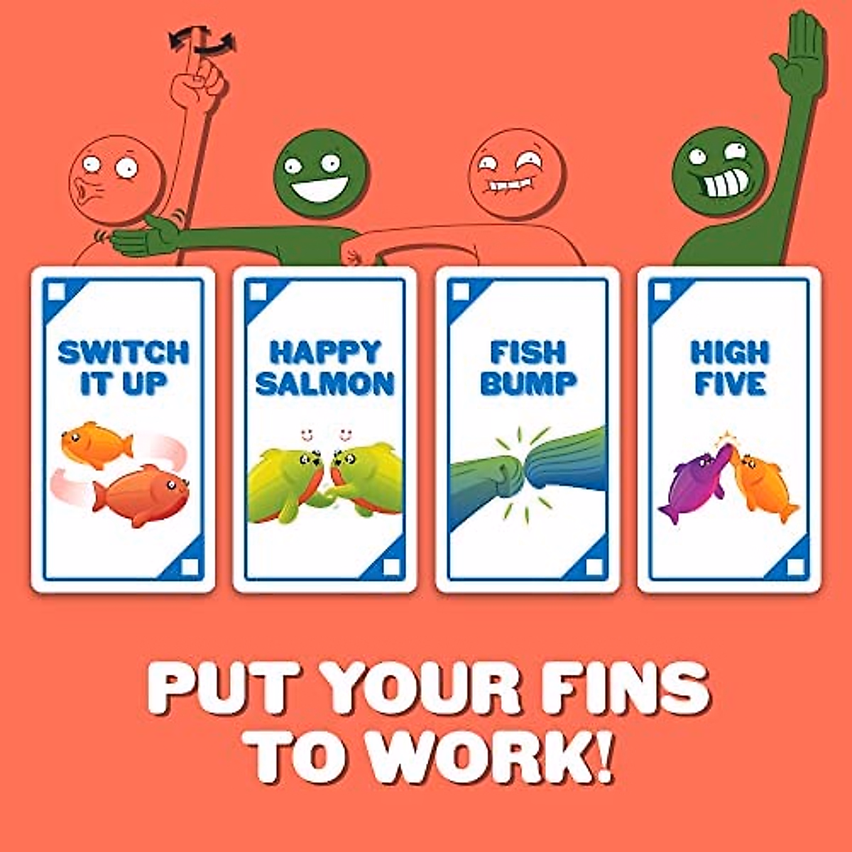Exploding Kittens Happy Salmon Family-Friendly Party - Card Games for Adults, Teens & Kids