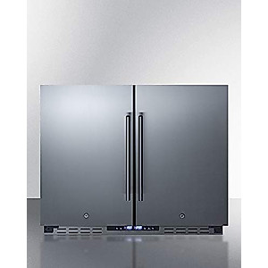 Summit FFRF36 36" Side by Side Refrigerator-Freezer in Stainless Steel