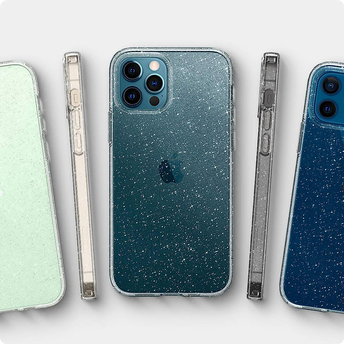 Spigen Liquid Crystal Glitter Designed for iPhone 12 Case (2020) / Designed for iPhone 12 Pro Case (2020). - Crystal Quartz