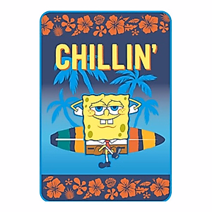 Franco Spongebob Squarepants Bedding Super Soft Micro Raschel Throw Blanket, 62 in x 90 in, (Officially Licensed Product) Collectibles