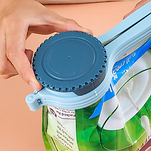 Seal and Pour Bag Clip with Pour Spout & Lid 2025 New Food Bag Clips with Pour Spout, Wide Mouth Food Storage Sealing Clips, Snack Clips that Pour, Bag Pouring Clip with Pour Spout (Style1)