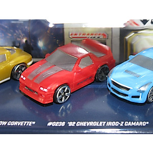 Micro Machines 2021 Series 4 World Pack #11 GM Icons: ZR1 Corvette, Pontiac Trans Am, '63 Split Window Corvette, IROC-Z Camaro, Cadillac CTS V