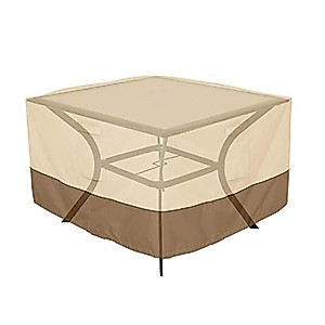 Nisorpa Square Patio Table Cover, 60 Inch Outdoor Furniture Covers Square, Waterproof Covers for Patio Furniture, Heavy Duty Square Patio Cover with Air Vents