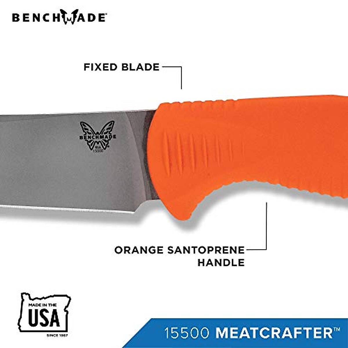 Benchmade - MeatCrafter 15500 Hunting and Cutlery Knife with Orange Handle (15500)
