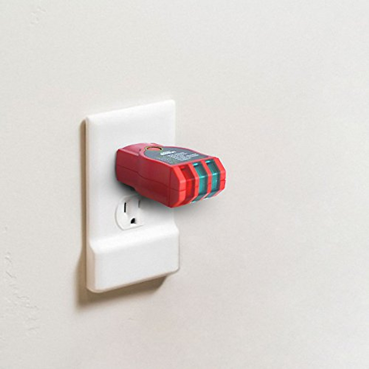 ALLOSUN EM9807 GFCI North American AC Electrical Outlet Receptacles Socket Tester, RED