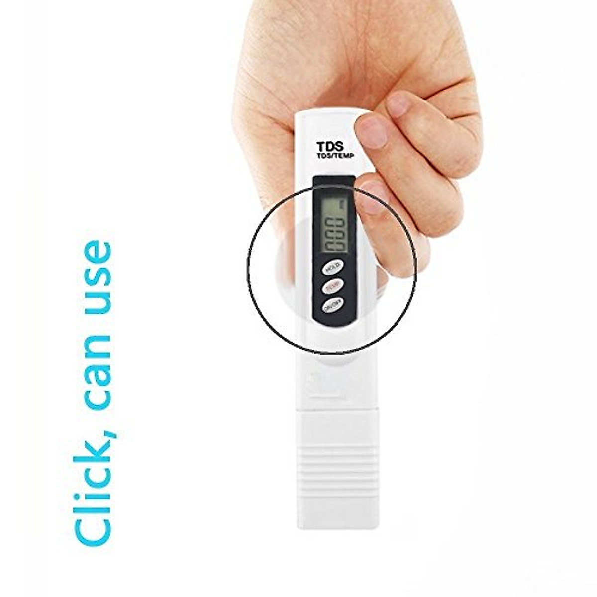TDS meter digital water tester 3-Button Digital TDS Water Quality TDS Tester, 0-9990 ppm Measurement Range, 1 ppm Resolution, with Temperature Calibration